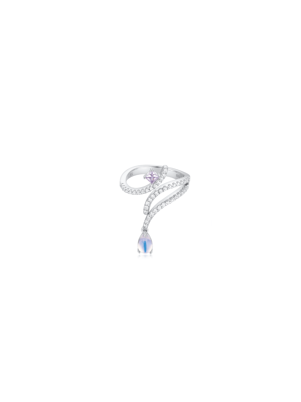 Crystal Rain Ring (White) - Ring | Orange Cube