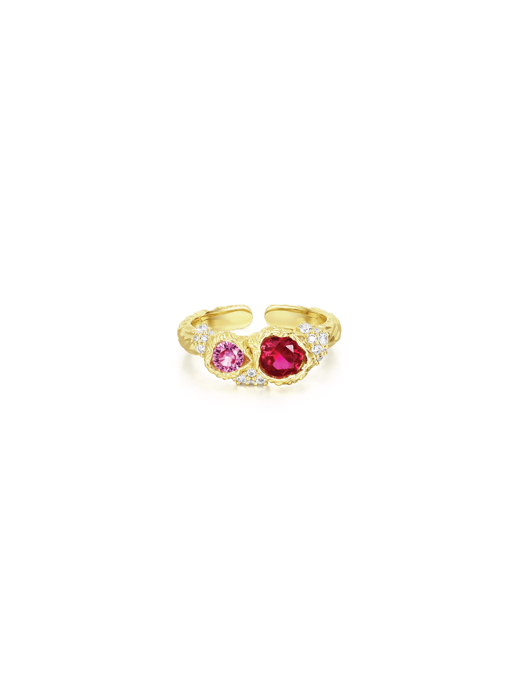 Ruby Heart Ring | Orange Cube
